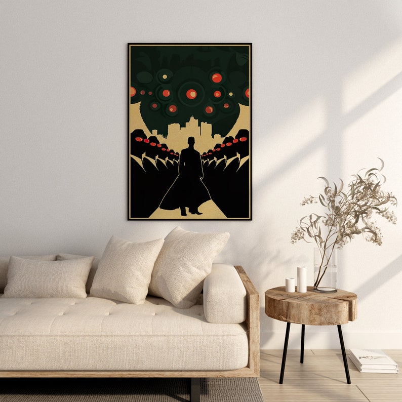 Matrix Poster Matrix Wall Art Keanu Reeves Vintage Matrix Poster Retro ...