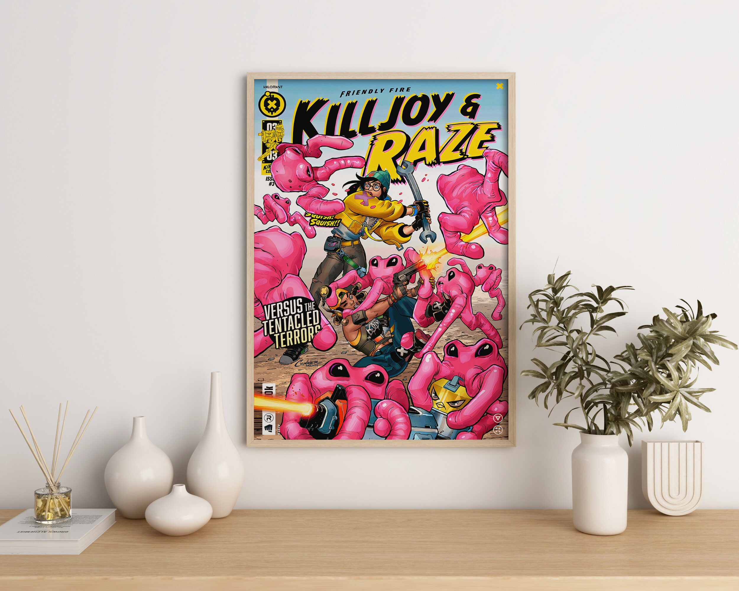 Valorant Comic Poster – Killjoy & Raze, Game Room Decor - Etsy