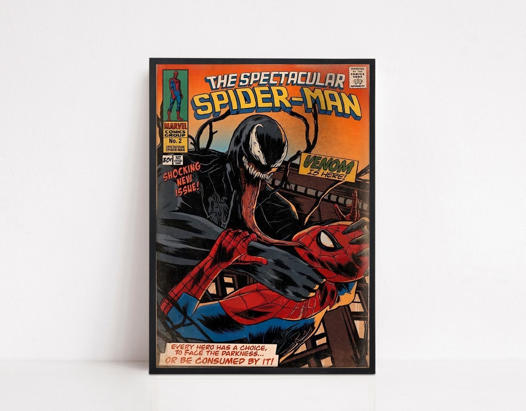 Spiderman Poster - Avengers Poster - Superhero Poster - Comic Book ...