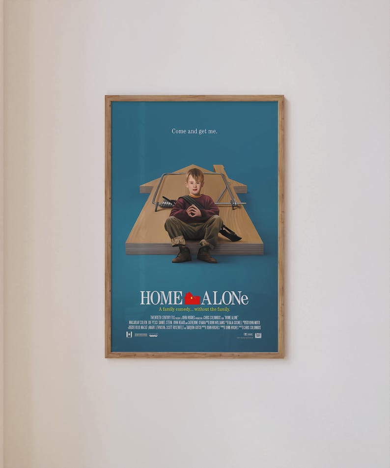 Home Alone Movie Poster - Holiday Nostalgic Christmas Art Print - Cozy ...