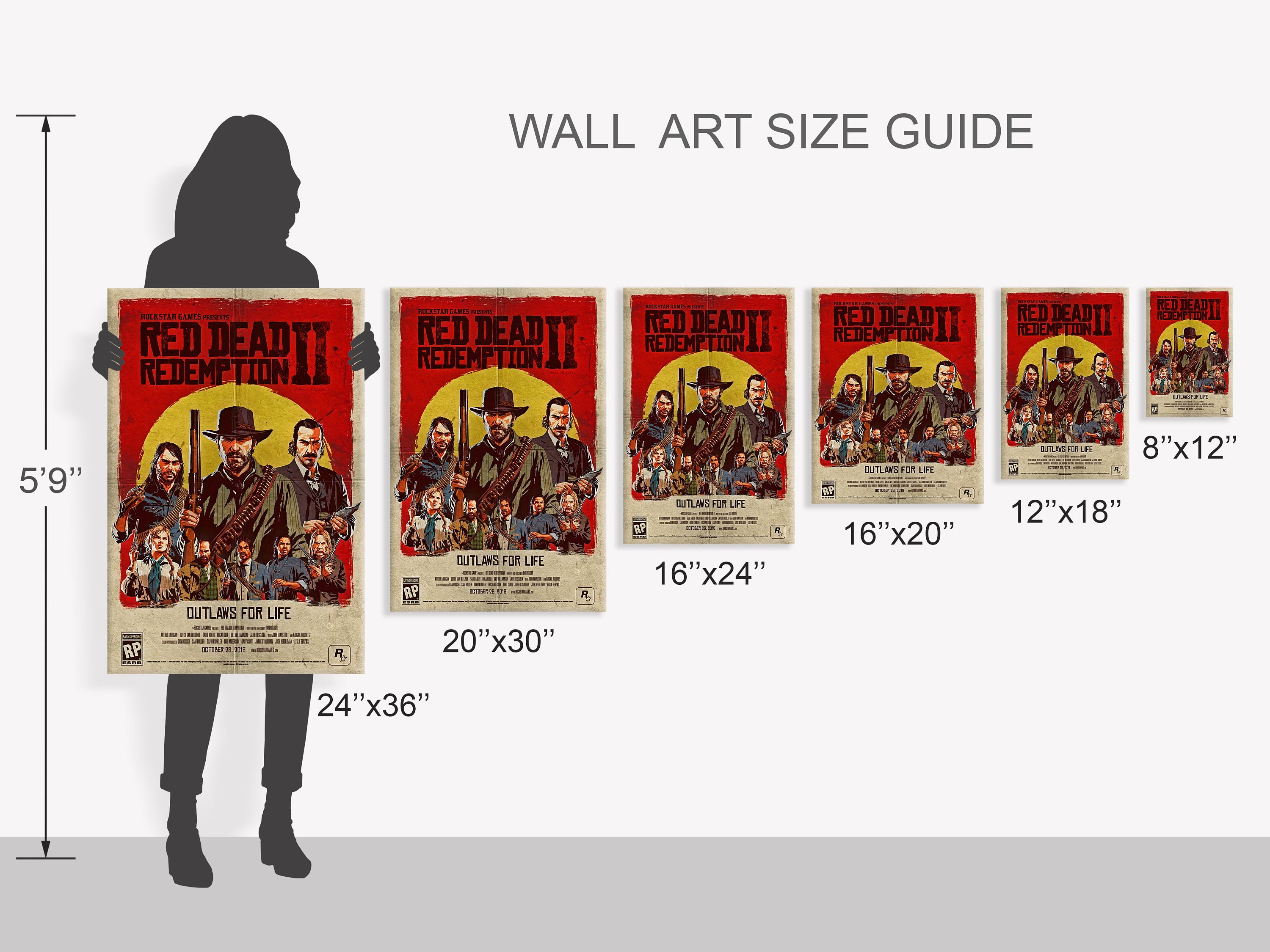 Red Dead Redemption Poster RDR 2 Poster Video Game Poster - Etsy