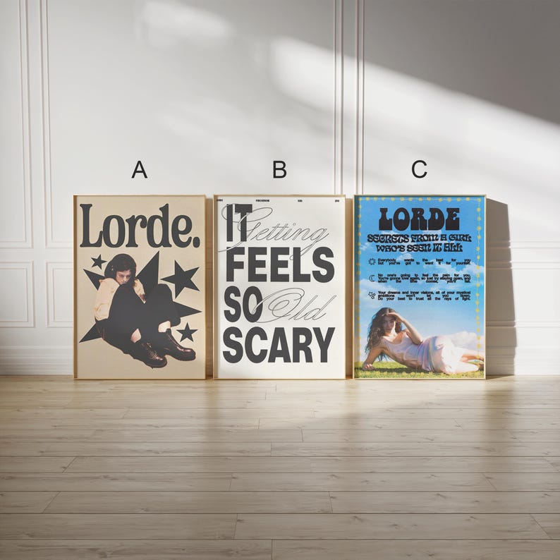 Lorde Posters – Pure Heroine Cover Art Print, Melodrama, Solar Power ...