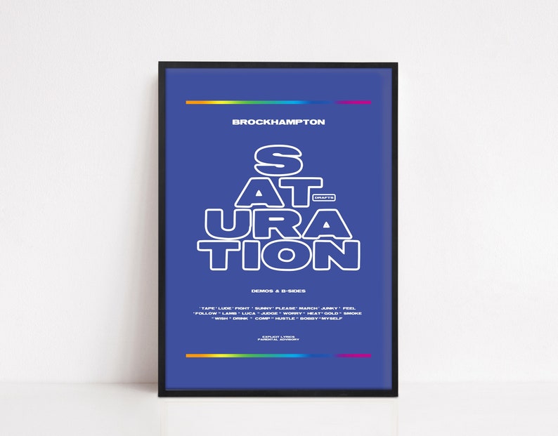 Brockhampton Poster Saturation Album Poster Album Cover Poster Print ...