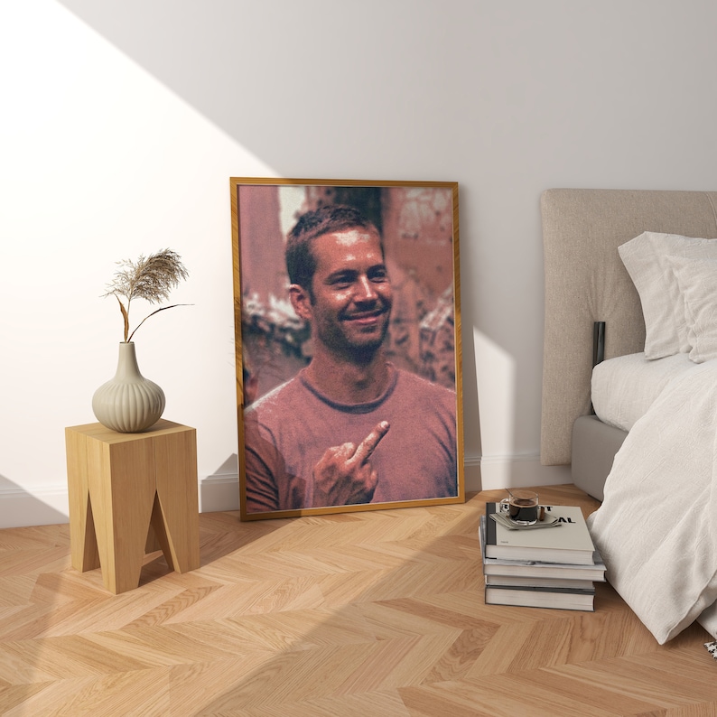 Paul Walker Poster Wall Art Paul Walker Movie Poster Fast - Etsy