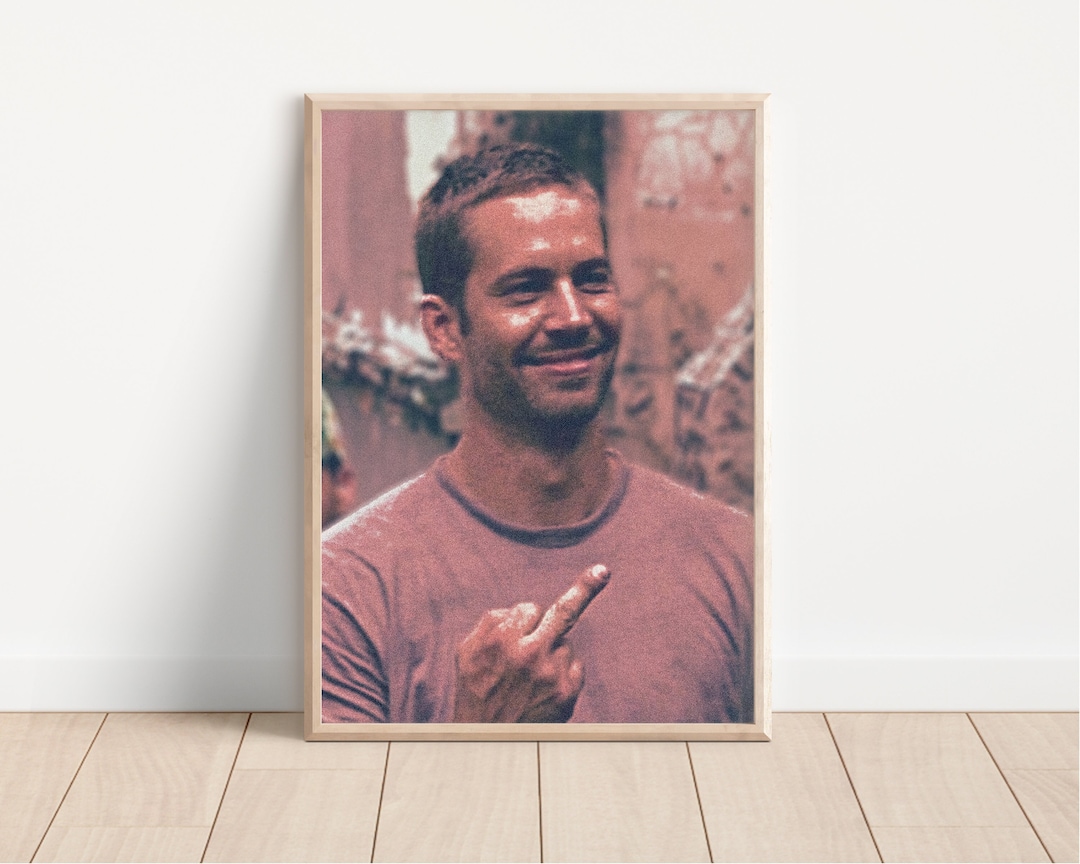 Paul Walker Poster, Wall Art, Paul Walker Movie Poster, Fast and ...