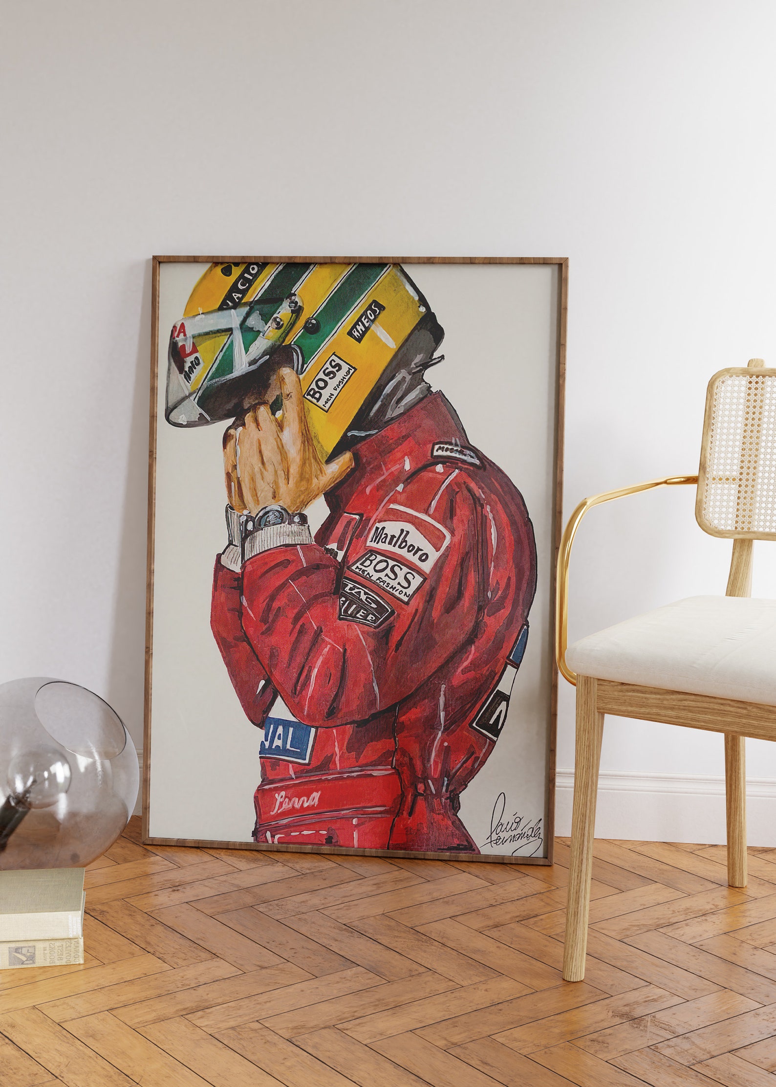 F1 Ayrton Senna Poster Ayrton Senna Print Formula 1 Gift Ayrton Senna Wall Art Framed F1 Ayrton ...