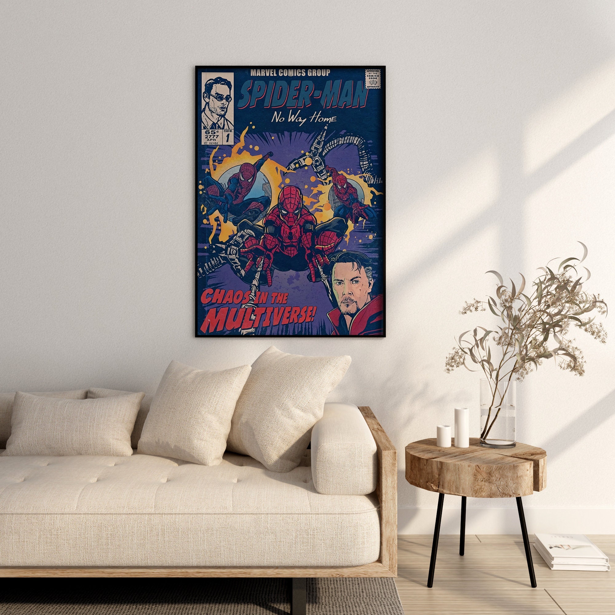 Spiderman Poster Spiderman Multiverse Avengers Poster Superhero Poster ...