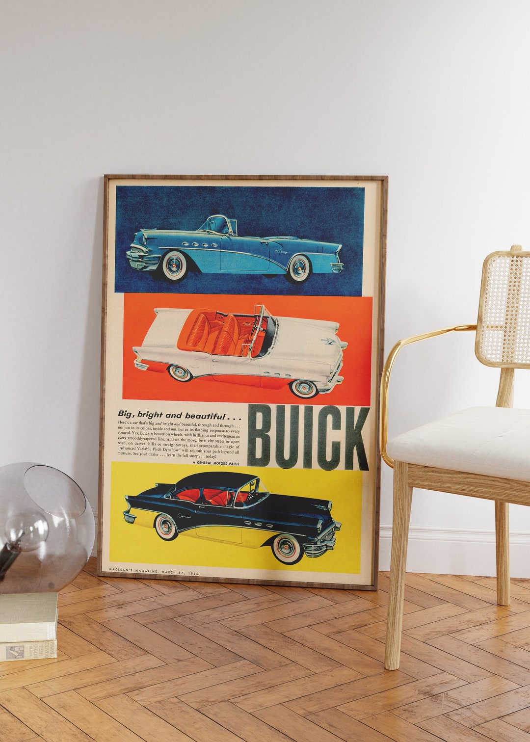 Vintage Buick Poster, Car Poster Print, Digital Car Poster, Classic ...