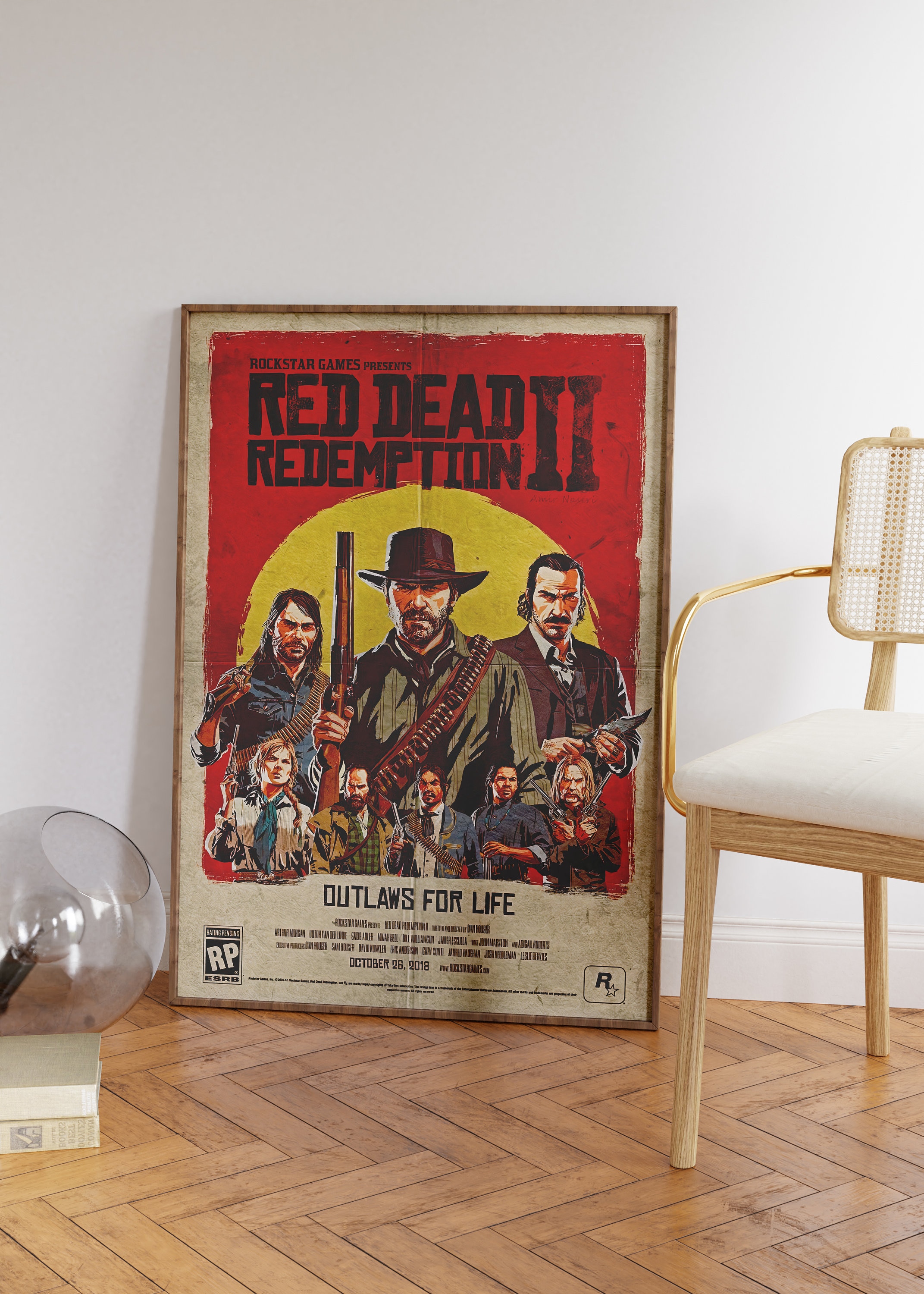 Red Dead Redemption Poster - RDR 2 Poster - Video Game Poster - Game ...