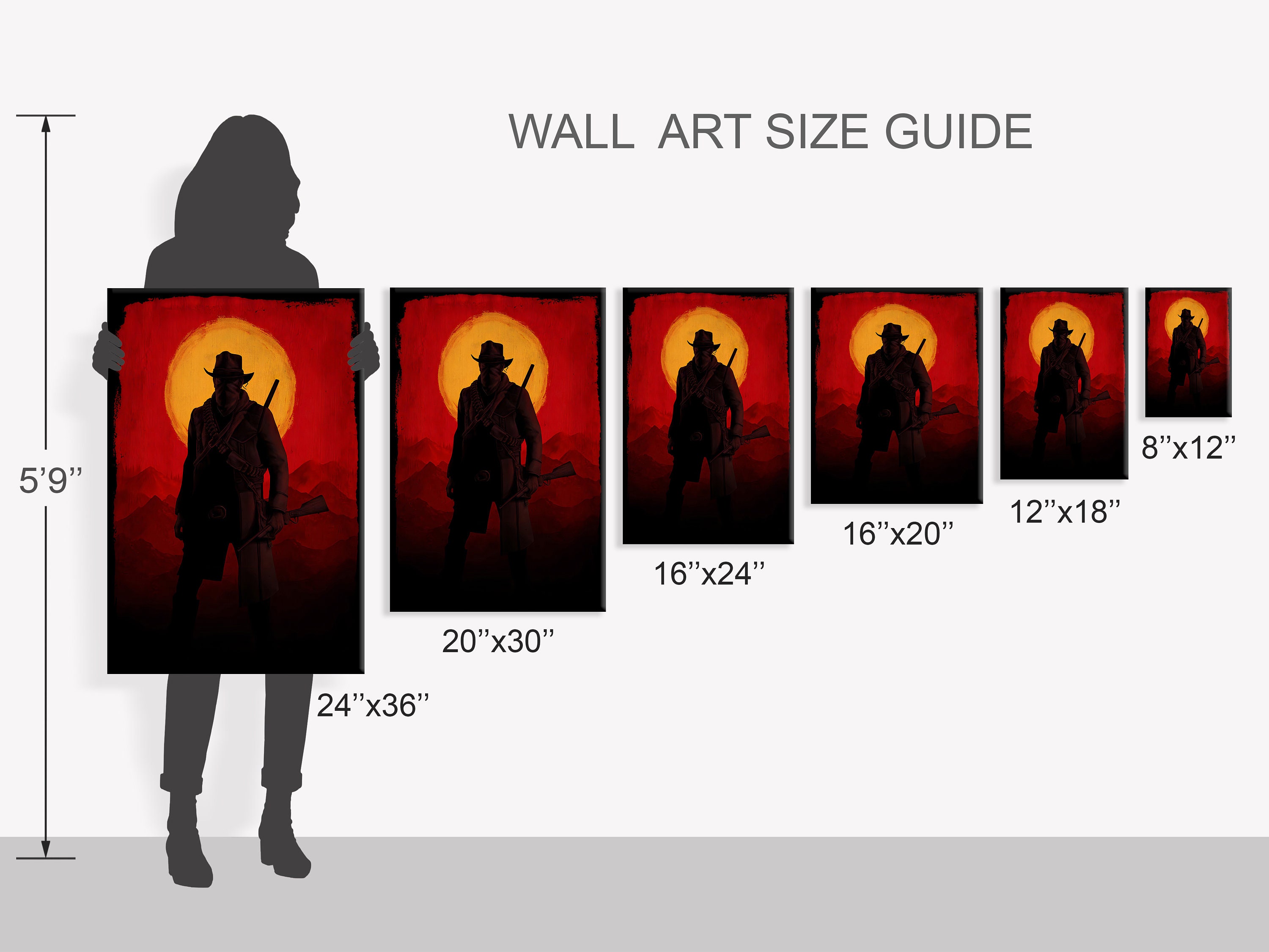 Red Dead Redemption Poster RDR 2 Poster Video Game Poster Game Room ...