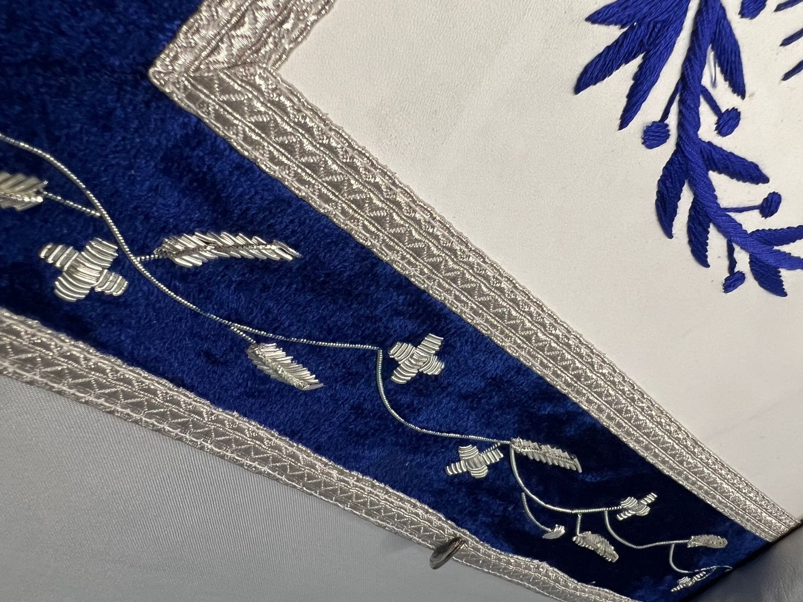 Past Master With Embroidered Border Masonic 100% Lambskin Apron blue ...