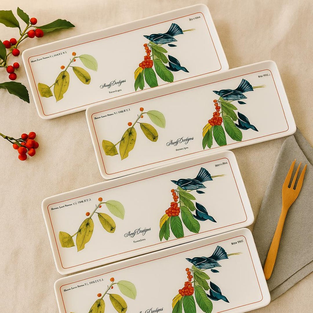 Vintage Italian Snack Trays – Mid-century Bird Design, Set of 4 - Etsy