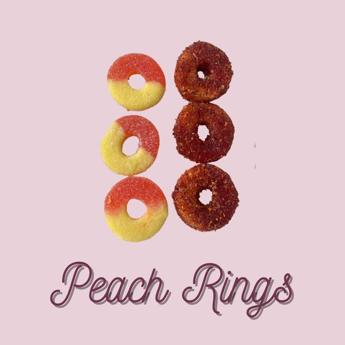Chamoy Peach Rings Spicy Peach Rings Peach Rings Chamoy Candy Exotic ...