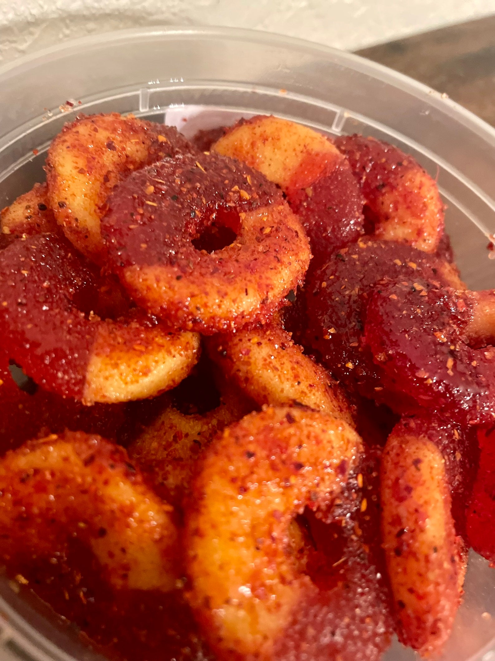 Chamoy Peach Rings Spicy Peach Rings Peach Rings Chamoy Candy Exotic ...