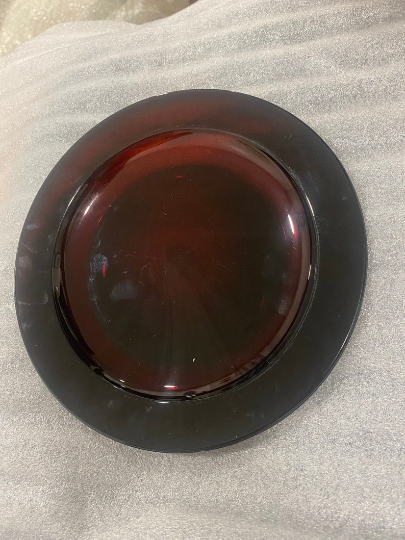 Arcoroc Glass Ruby Red Classique Salad Plates - Etsy
