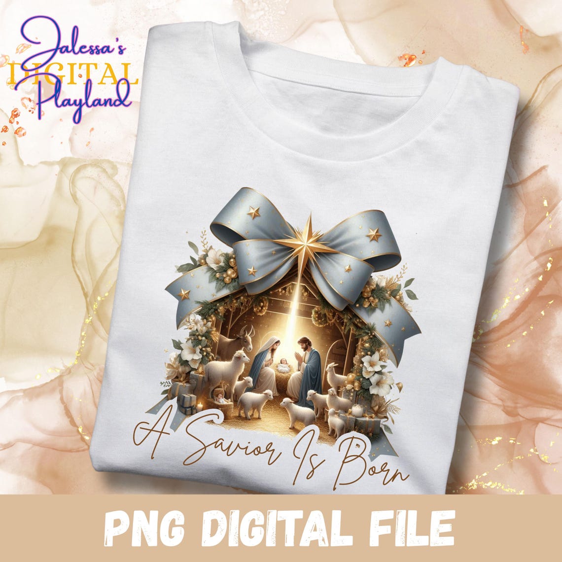 A Savior is Born PNG, Nativity Scene Clipart, Christian Christmas ...