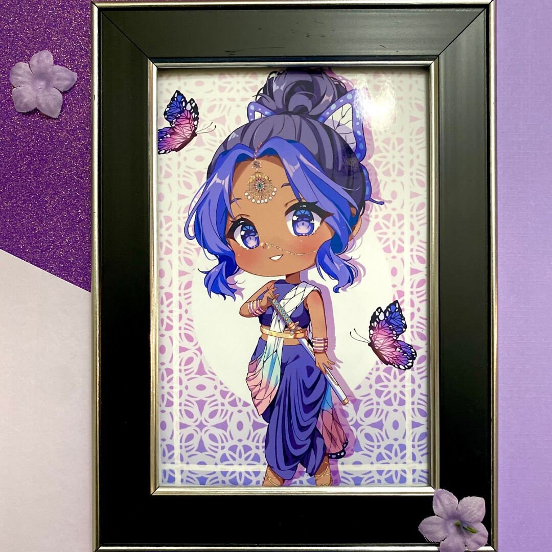 Desi Swordsman Print 4x6 Art Cute Chibi Fan Art - Etsy