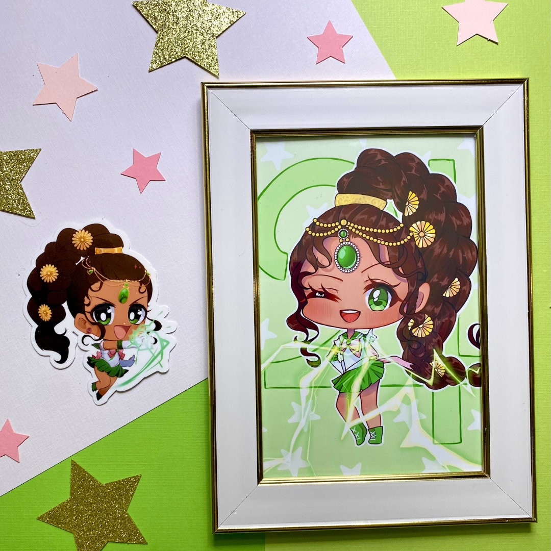 Jupiter Girl Sticker & Print Combo 3in Waterproof Sticker for Laptop ...