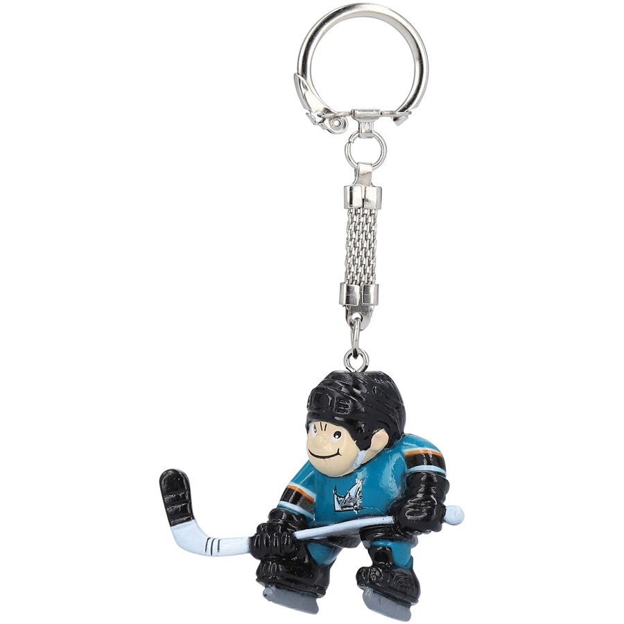 J.F. Sports - San Jose Barracuda Lil' Brat Hockey Key Chain - Etsy