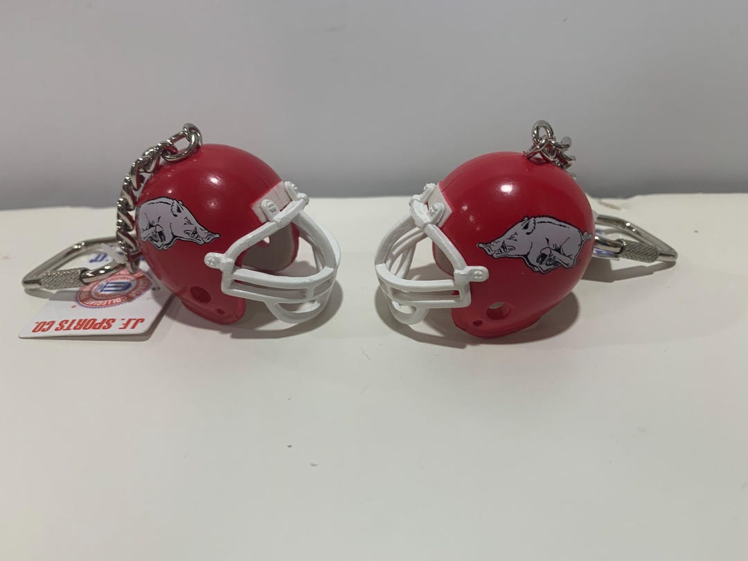 J.F. Sports - Arkansas Razorbacks Football Helmet Key Chains - Etsy