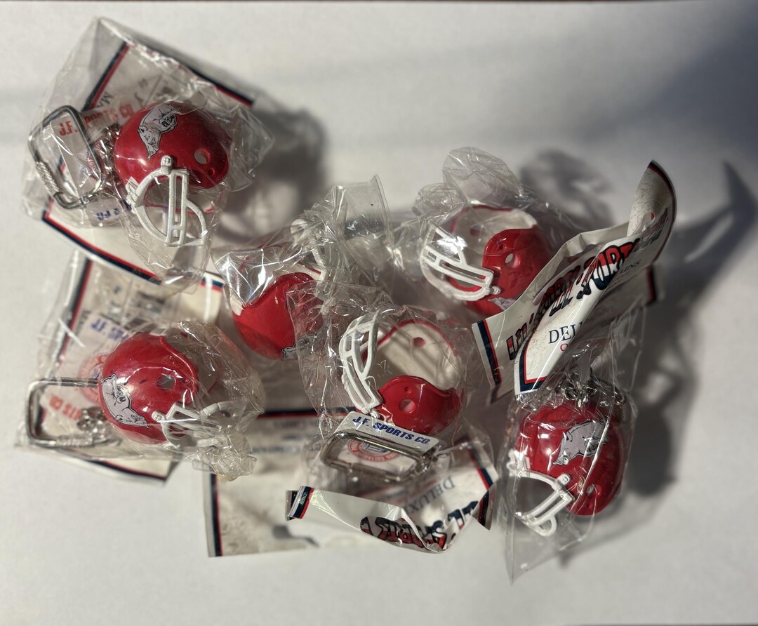 6 J.F. Sports - Arkansas Razorbacks Football Helmet Key Chains - Etsy