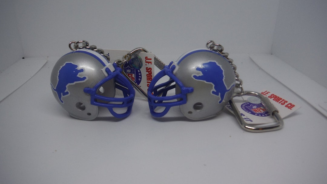 J.F. Sports - Detroit Lions Football Helmet Key Chains - Etsy