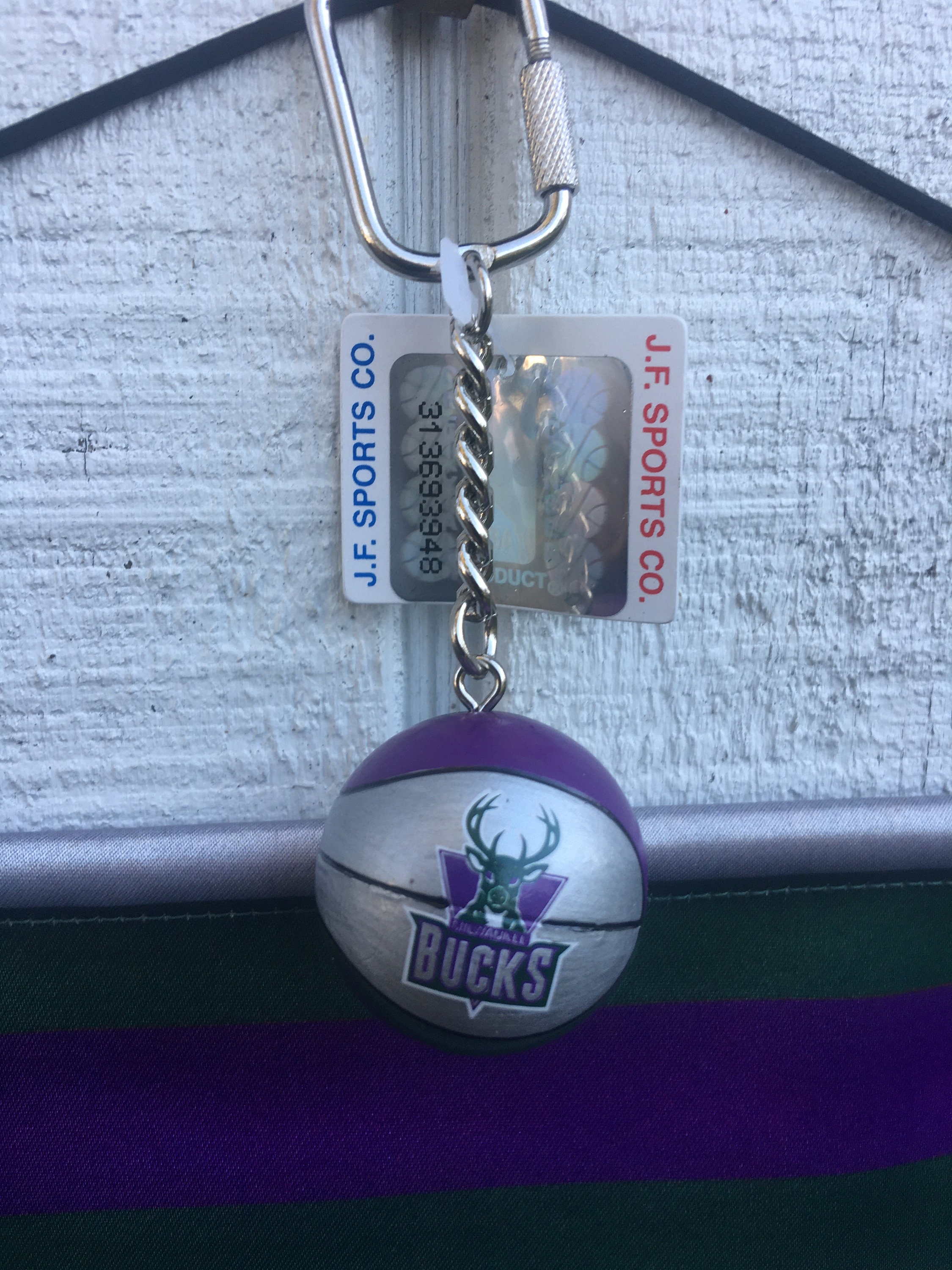 Milwaukee Bucks Satin Basketball Banner 16" X25" & Bucks Basketball Key ...