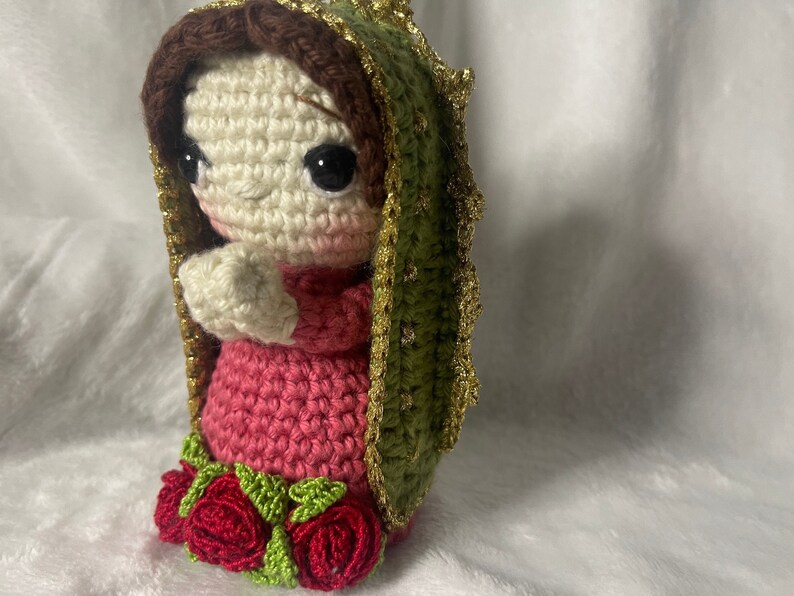 Handmade Crochet Virgin Mary Our Lady of Guadalupe. Virgencita Virgen ...