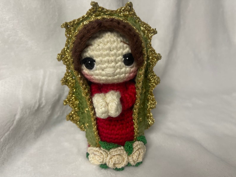 Handmade Crochet Virgin Mary Our Lady of Guadalupe. Virgencita Virgen ...