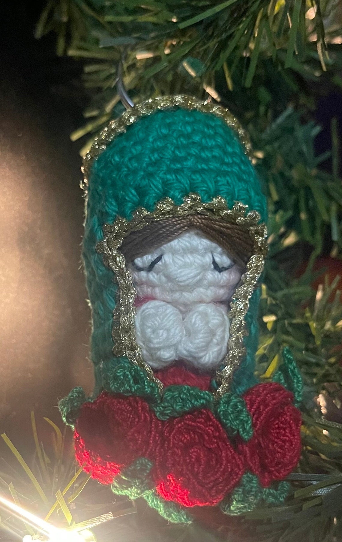 Handmade Crochet Virgin Mary Our Lady of Guadalupe Virgencita Virgen De ...