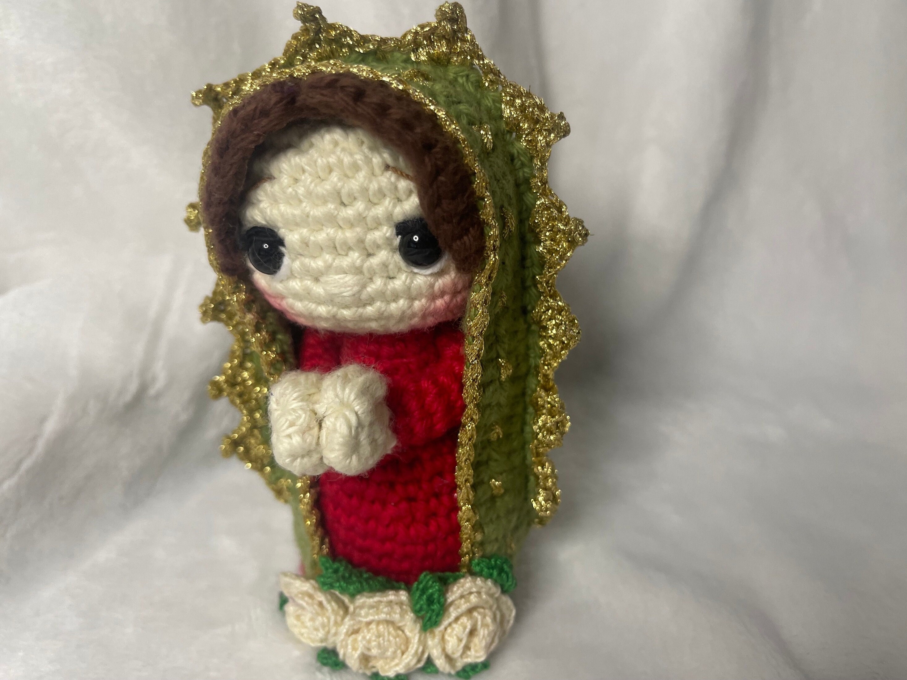Handmade Crochet Virgin Mary Our Lady of Guadalupe. Virgencita Virgen ...