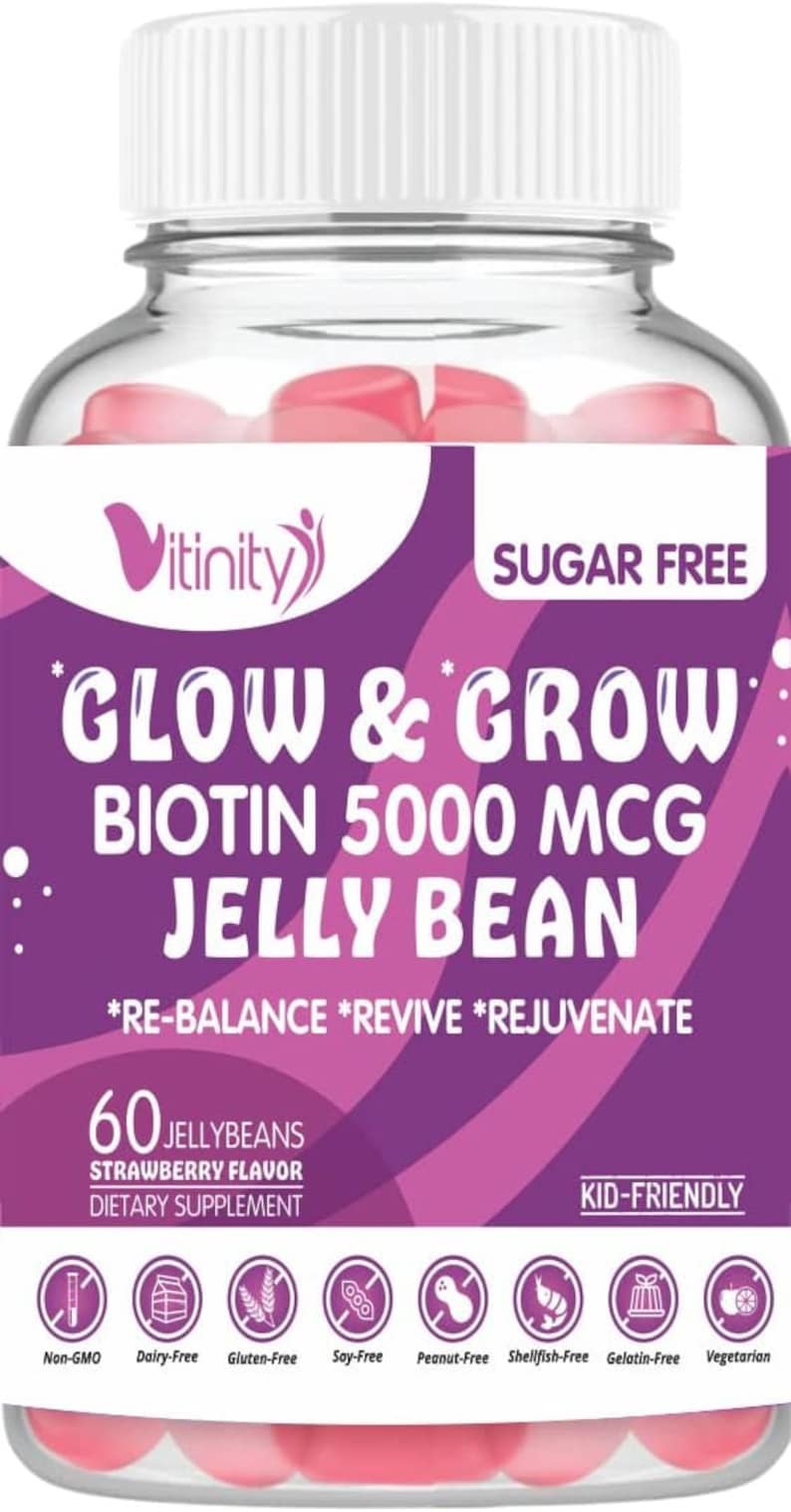 VITINITY Biotin 5000 Mcg Extra Strength Vegetarian Sugar Free ...