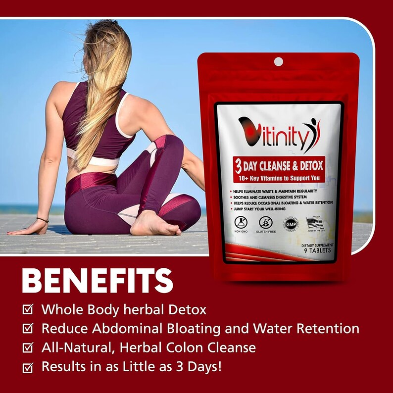 3 Day Detox - Natural Whole Body Detox Pills - Herbal Supplement for ...