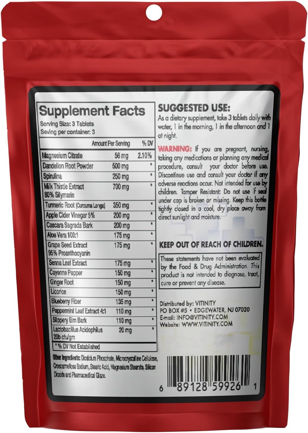 3 Day Detox - Natural Whole Body Detox Pills - Herbal Supplement for ...