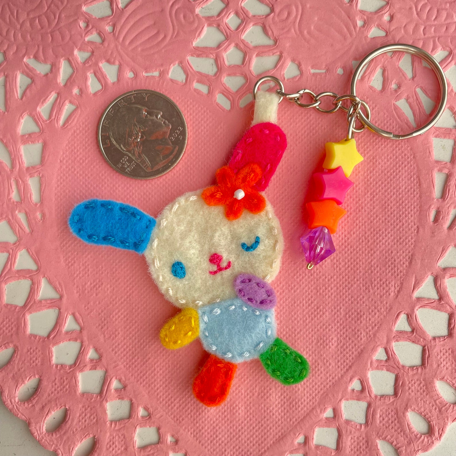 Springtime Usahana Handmade Felt Keychain - Etsy