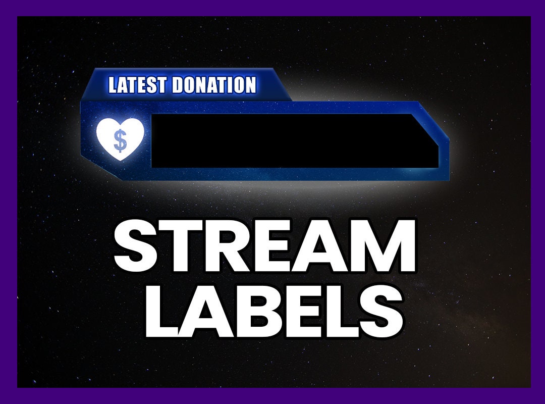Blue Stream Label, Twitch Label, Latest Follower, Latest Subscriber ...