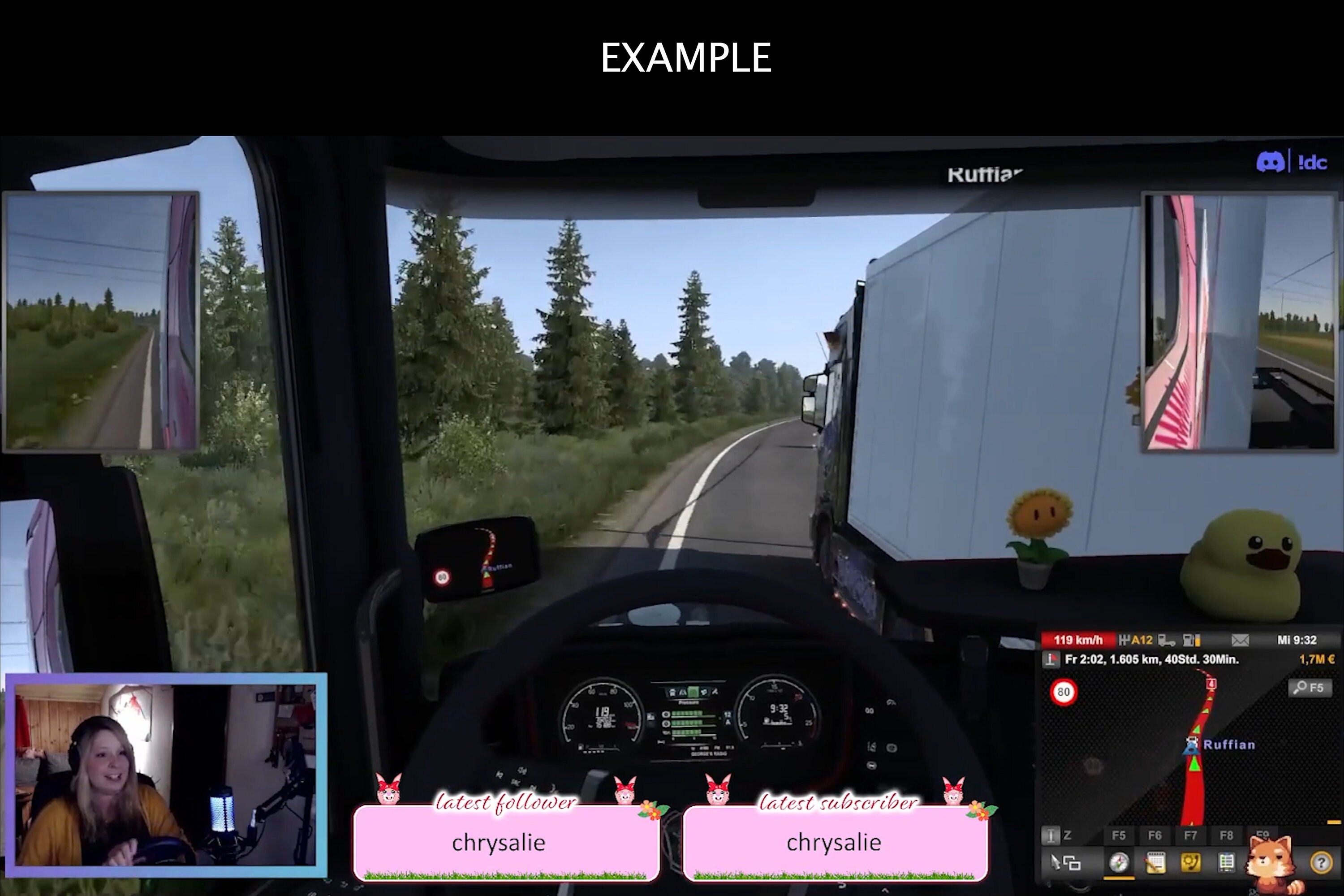 Cute Stream Label, Rabbit Stream Label. Twitch Label, Latest Follower ...