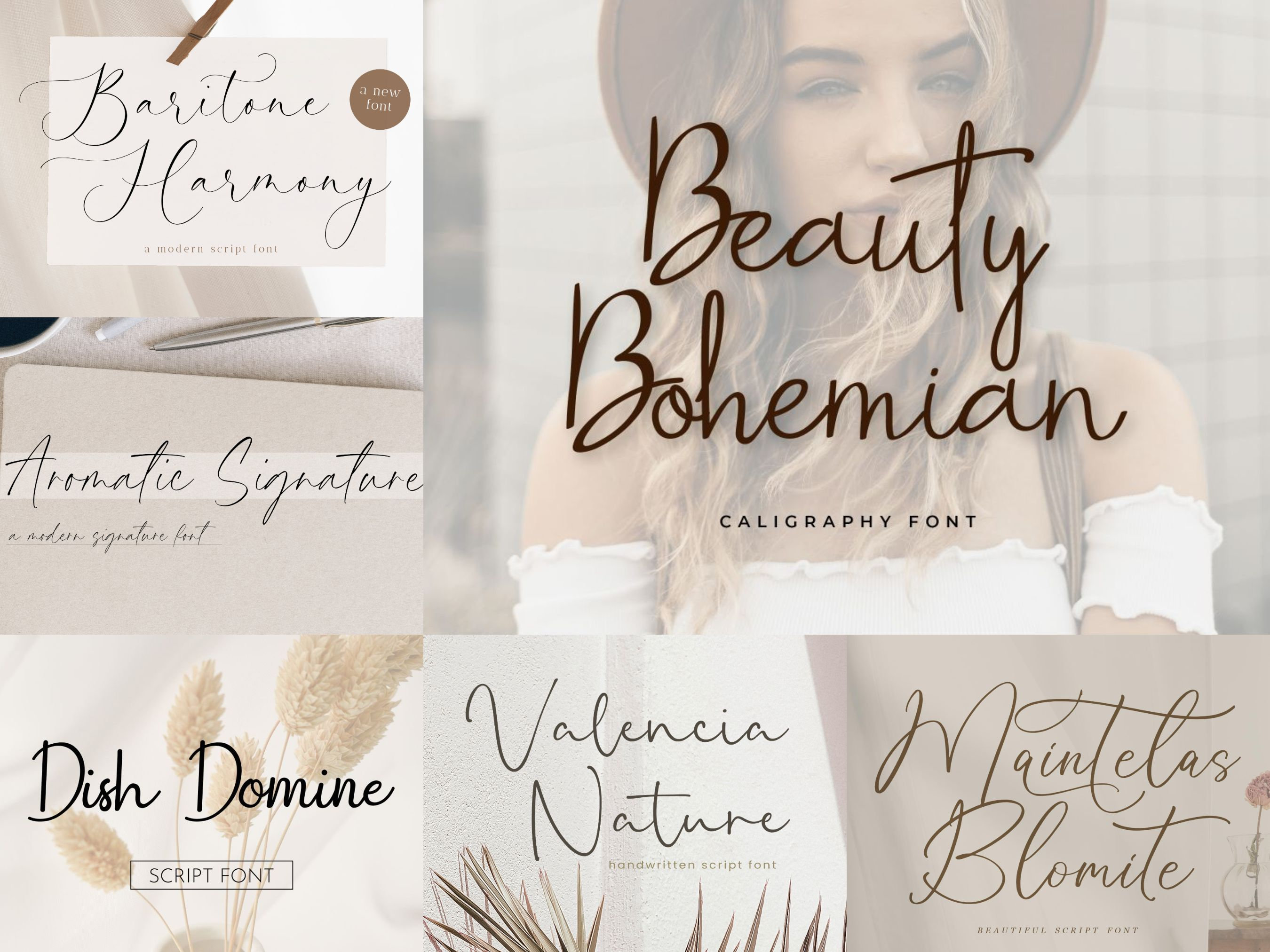 Handlettered Font Bundle Handwritten Font, Calligraphy Font, Script Font, Modern Design Font ...