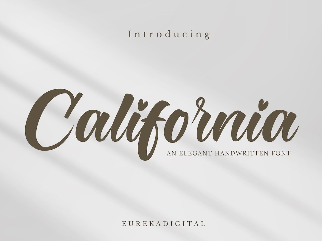 California Handwritten Calligraphy, Calligraphy Font Signature ...