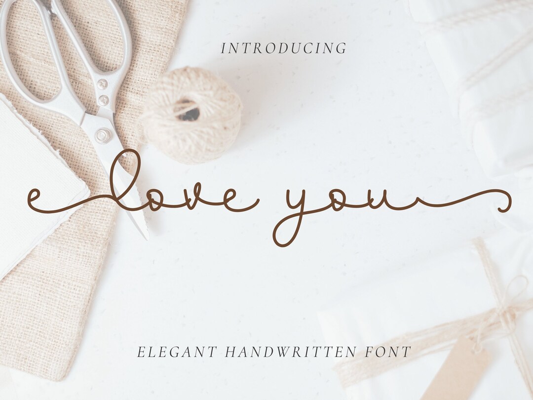 Elegant Handwritten Font, Digital Calligraphy Font, Font With Long ...