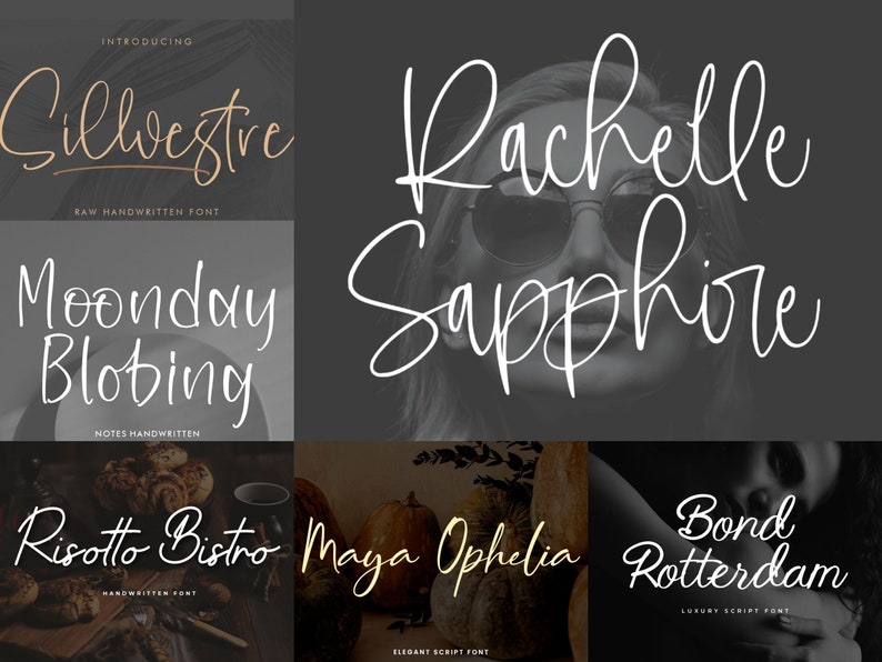 Handlettered Font Bundle Handwritten Font, Calligraphy Font, Script Font, Modern Design Font ...