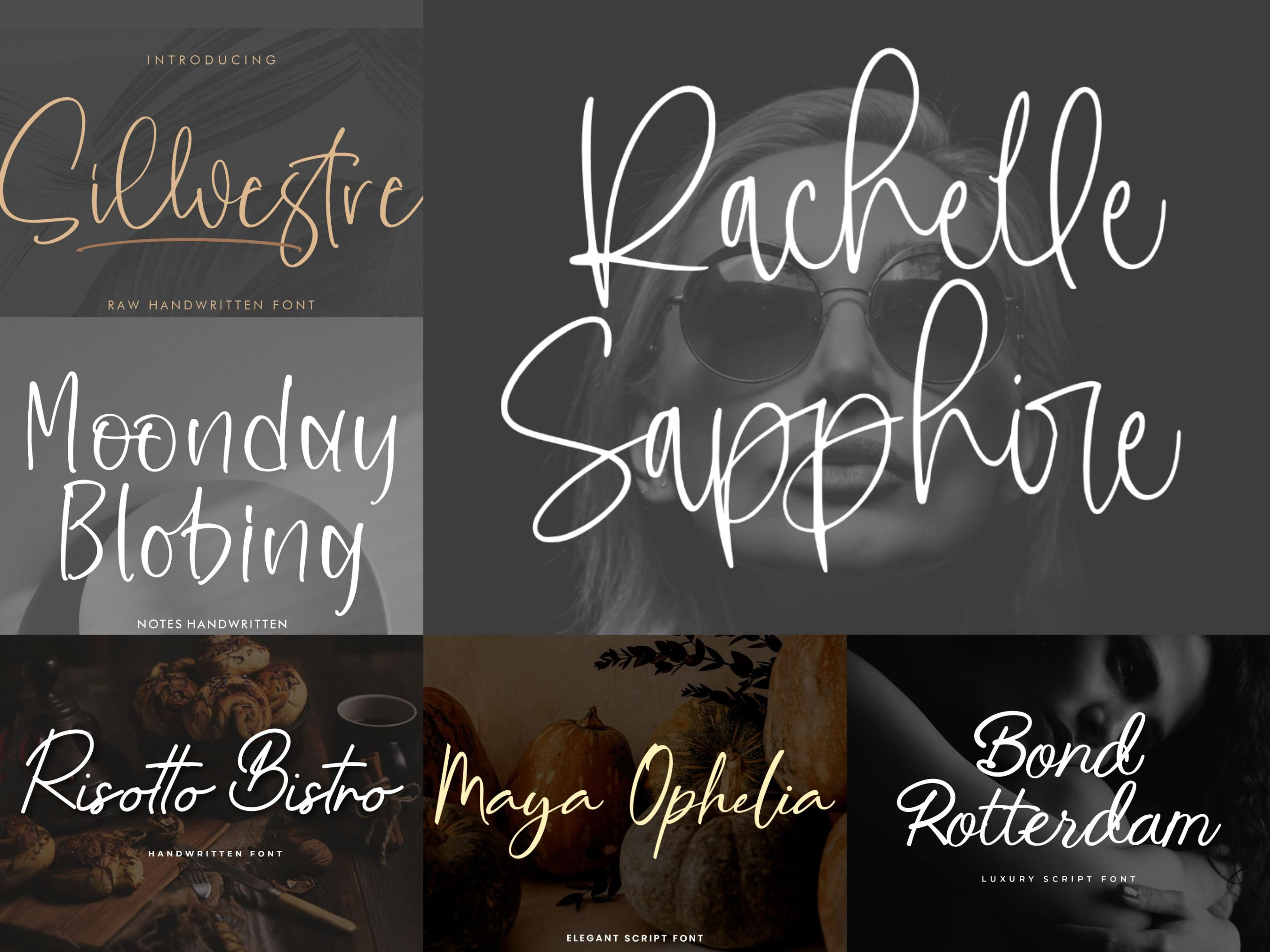 Handlettered Font Bundle Handwritten Font, Calligraphy Font, Script Font, Modern Design Font ...