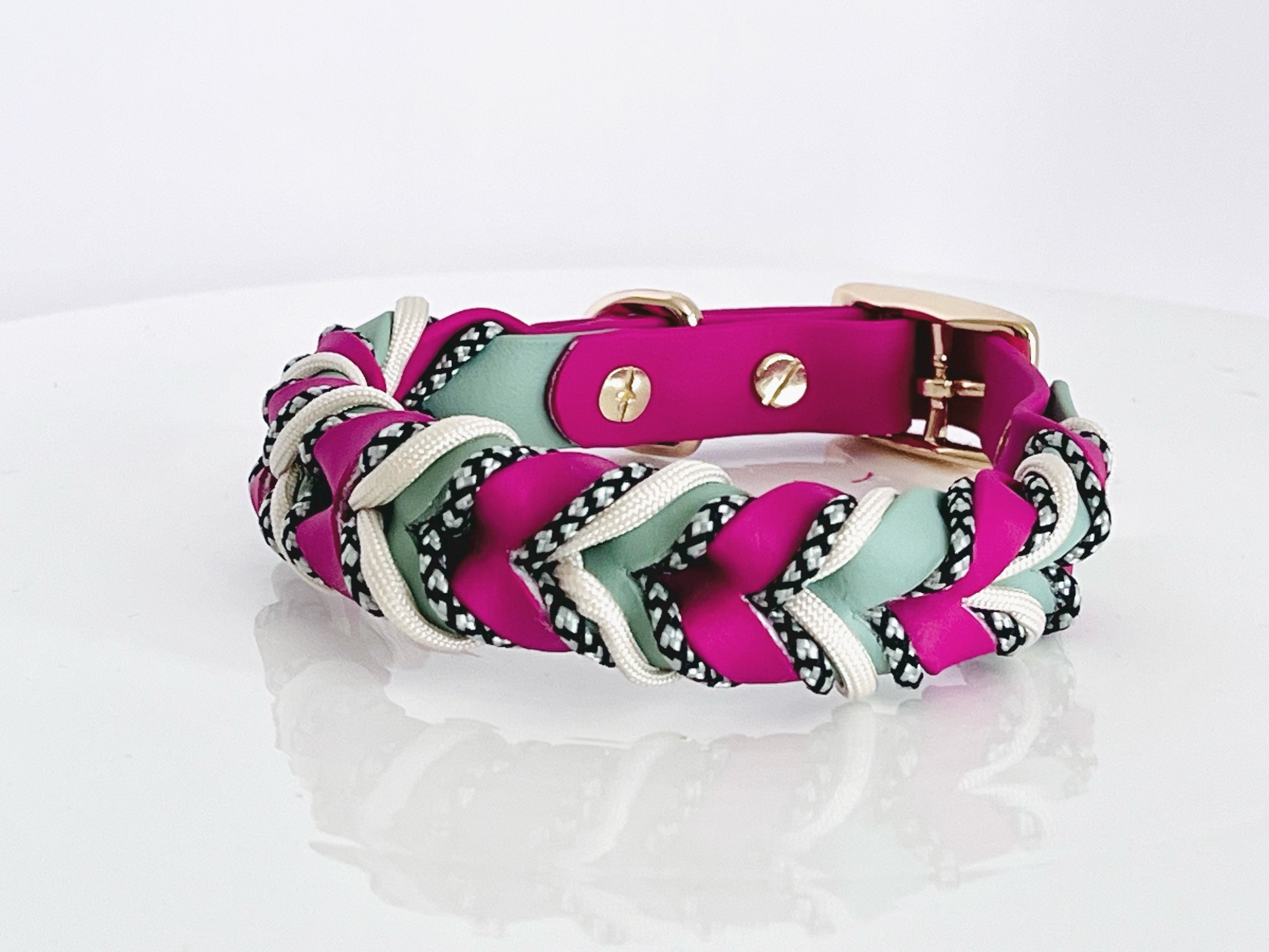 Braided Biothane Paracord Collar | Mothersday Gift| Durable Handmade ...