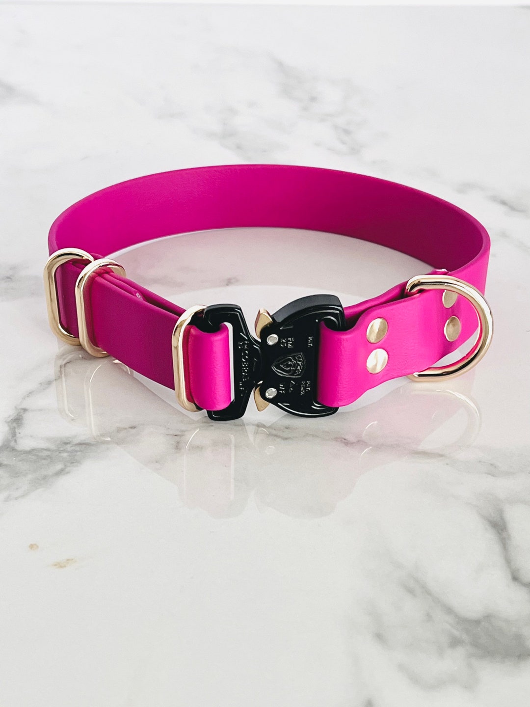 Adjustable Quick Release Dog Collar With COBRA TACTICAL Buckle - Berry ...