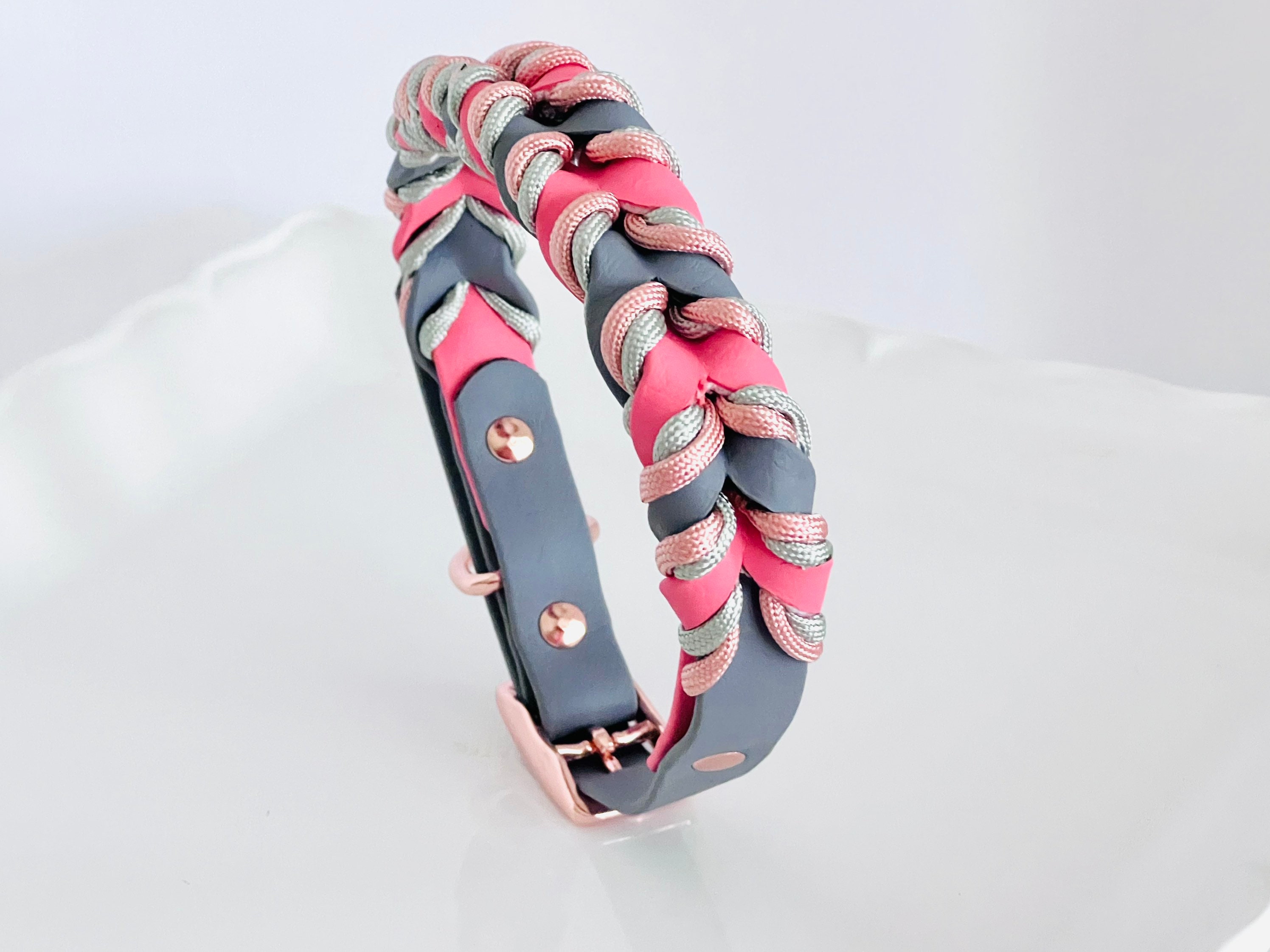 Braided Biothane With Paracord Twisted Dog Collar Mothersday Gift ...