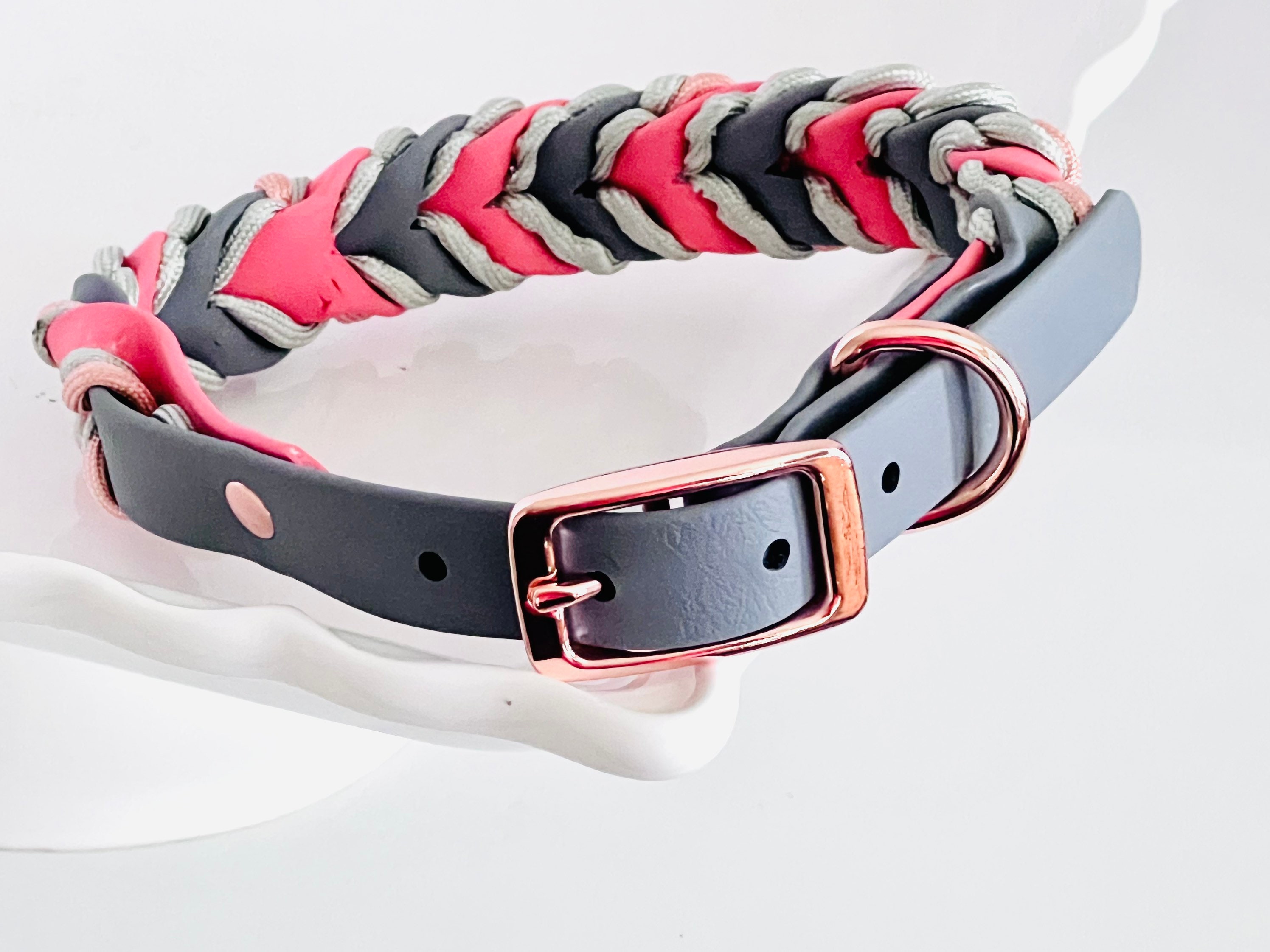 Braided Biothane With Paracord Twisted Dog Collar Mothersday Gift ...