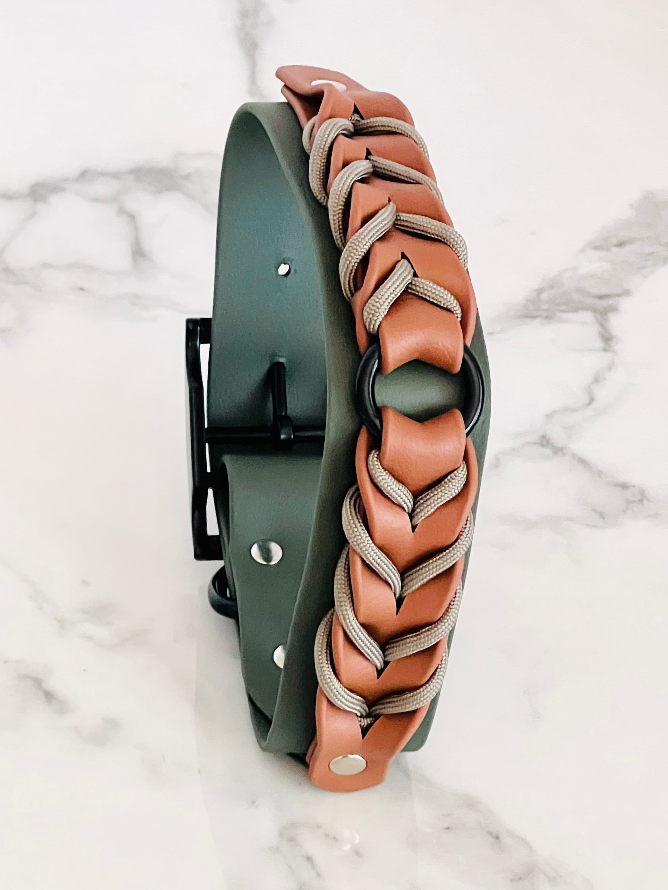 Custom 1.5 Biothane® Braided Overlay Collar 1.5 WIDE Collar With 1 ...