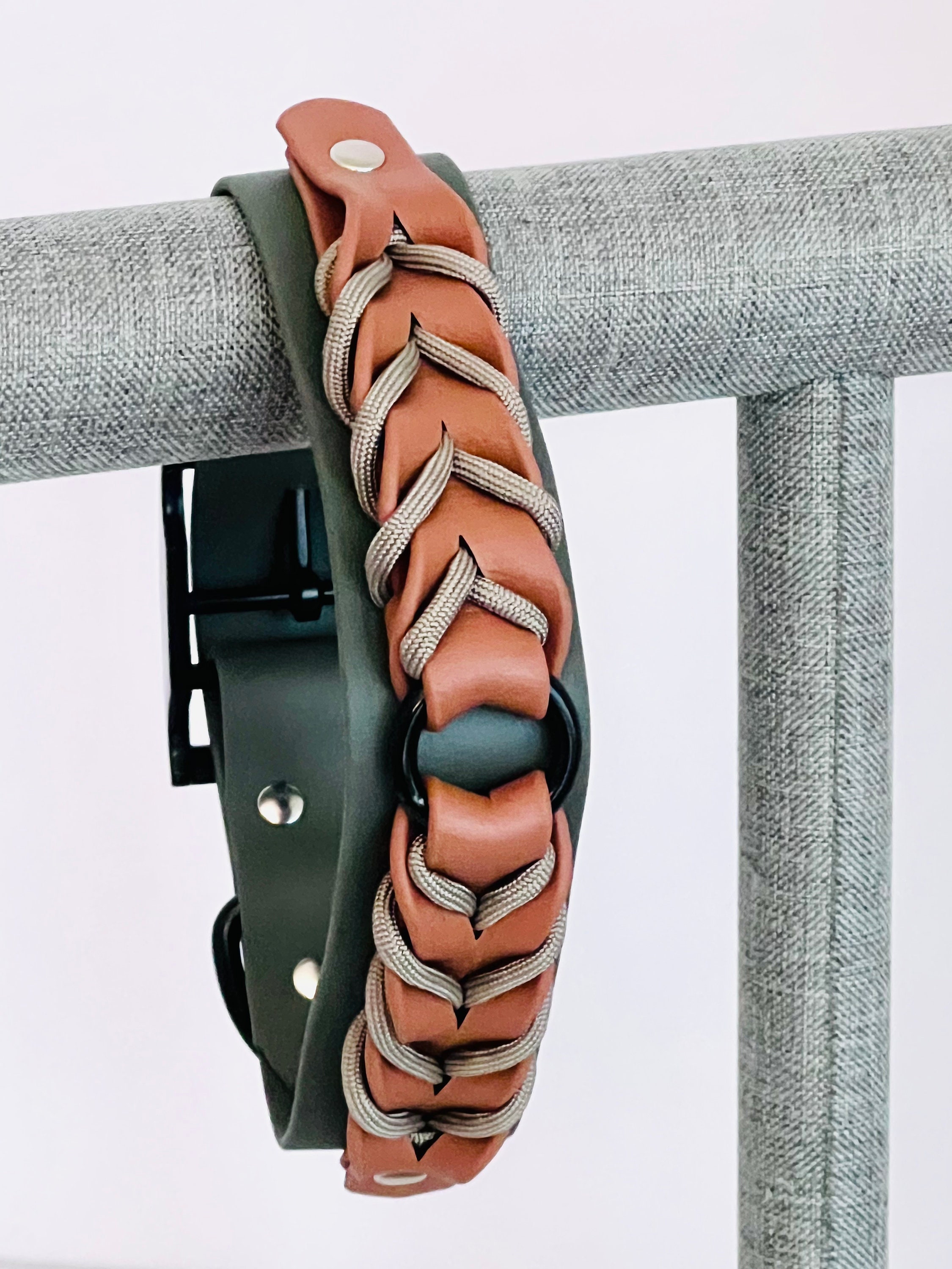 Custom 1.5 Biothane® Braided Overlay Collar 1.5 WIDE Collar With 1 ...