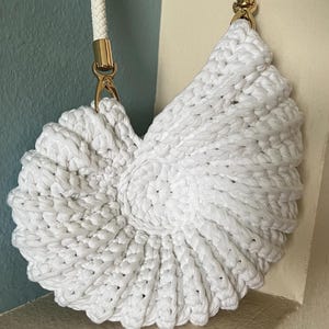 Seashell Bag/ White Crochet Handbag /shoulder Bag / Luxury Bag ...