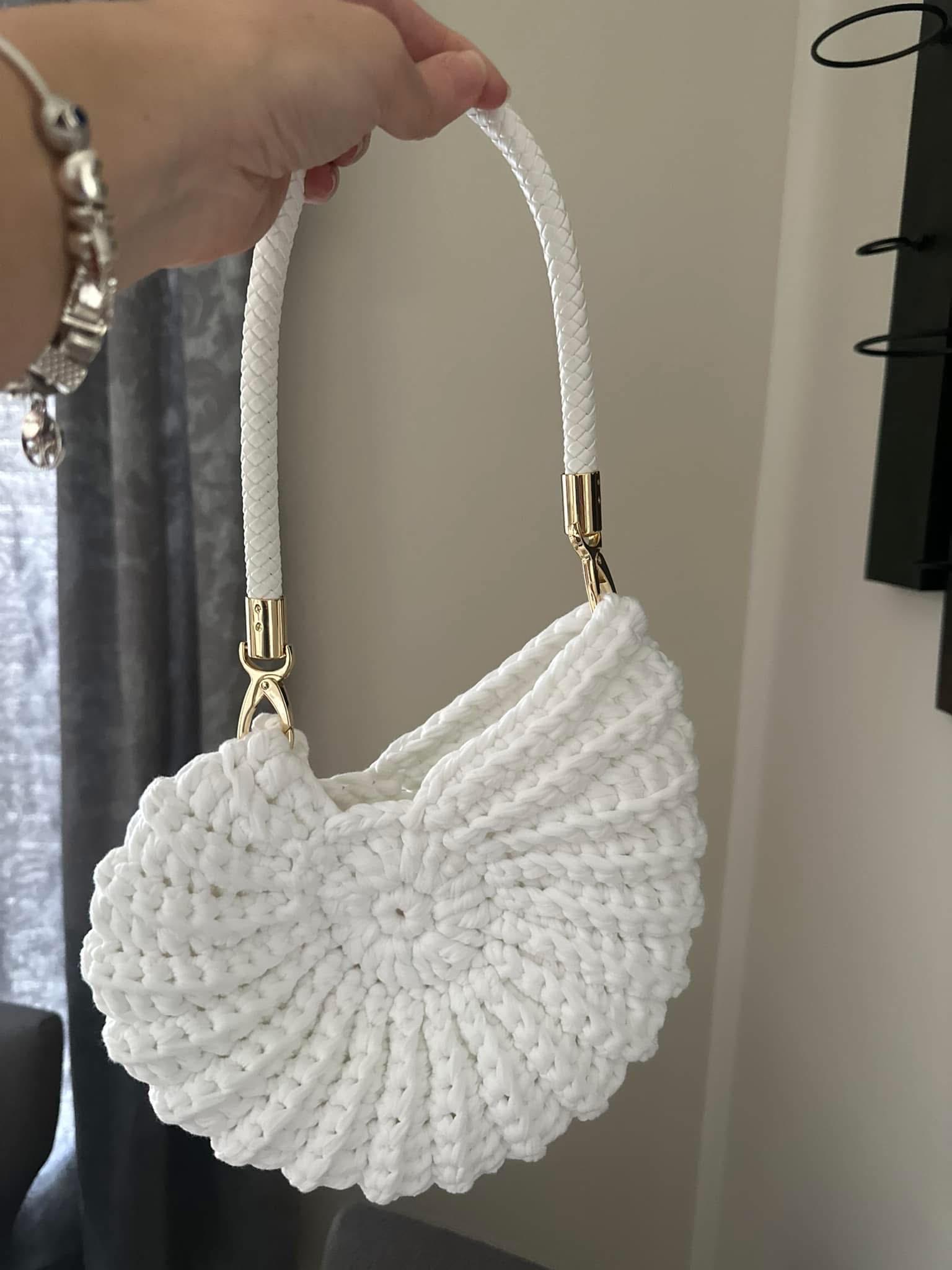 Seashell Bag/ White Crochet Handbag /shoulder Bag / Luxury Bag ...
